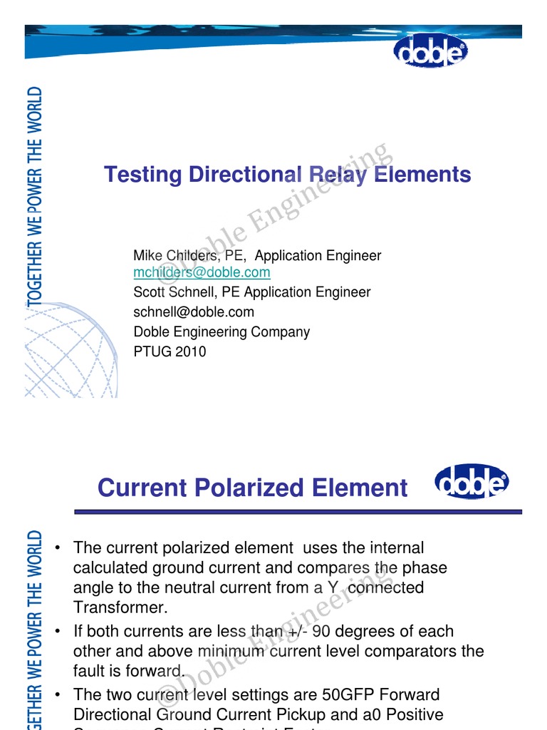 Testing Directional Relay Elements | PDF | Relay | Electrical Impedance