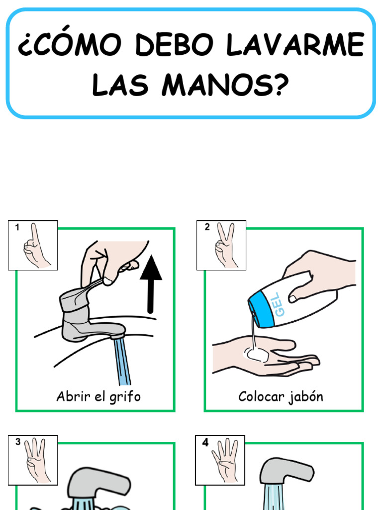 Guía para Lavarse las Manos Correctamente | PDF | Salud y bienestar