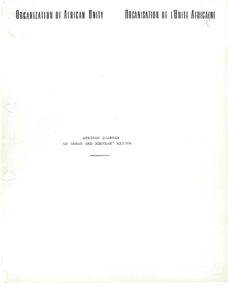 36390-Treaty-0011 - African Charter On Human and Peoples Rights e | PDF
