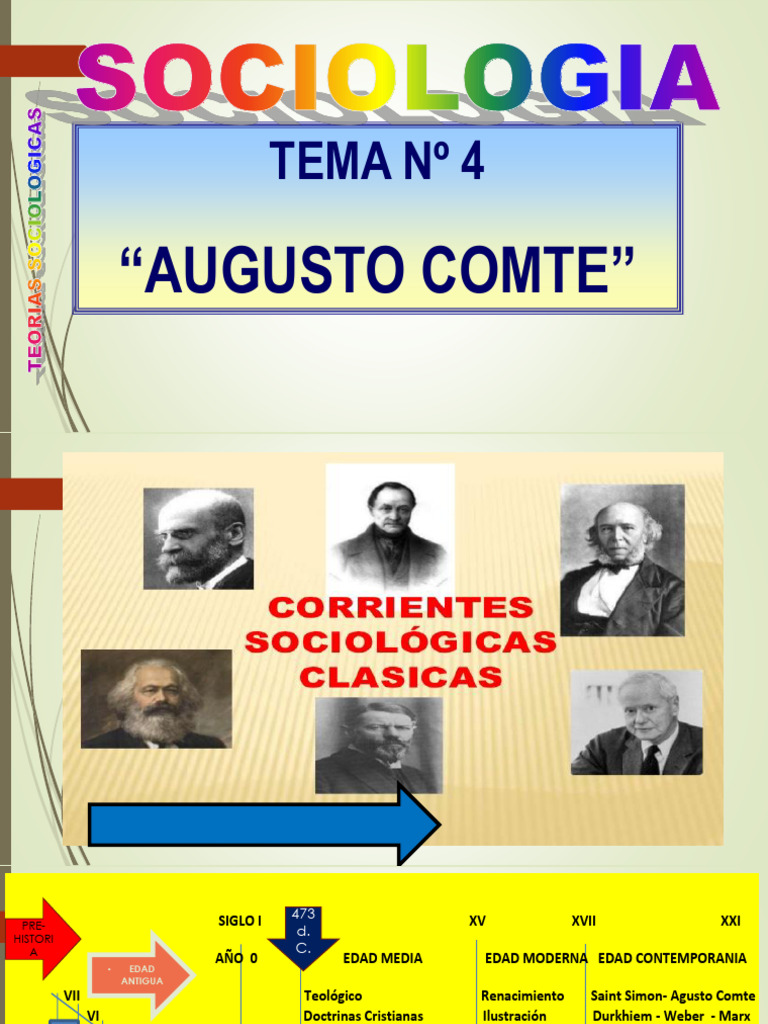 Tema #4 Augusto Comte | PDF | Positivismo | Sociología