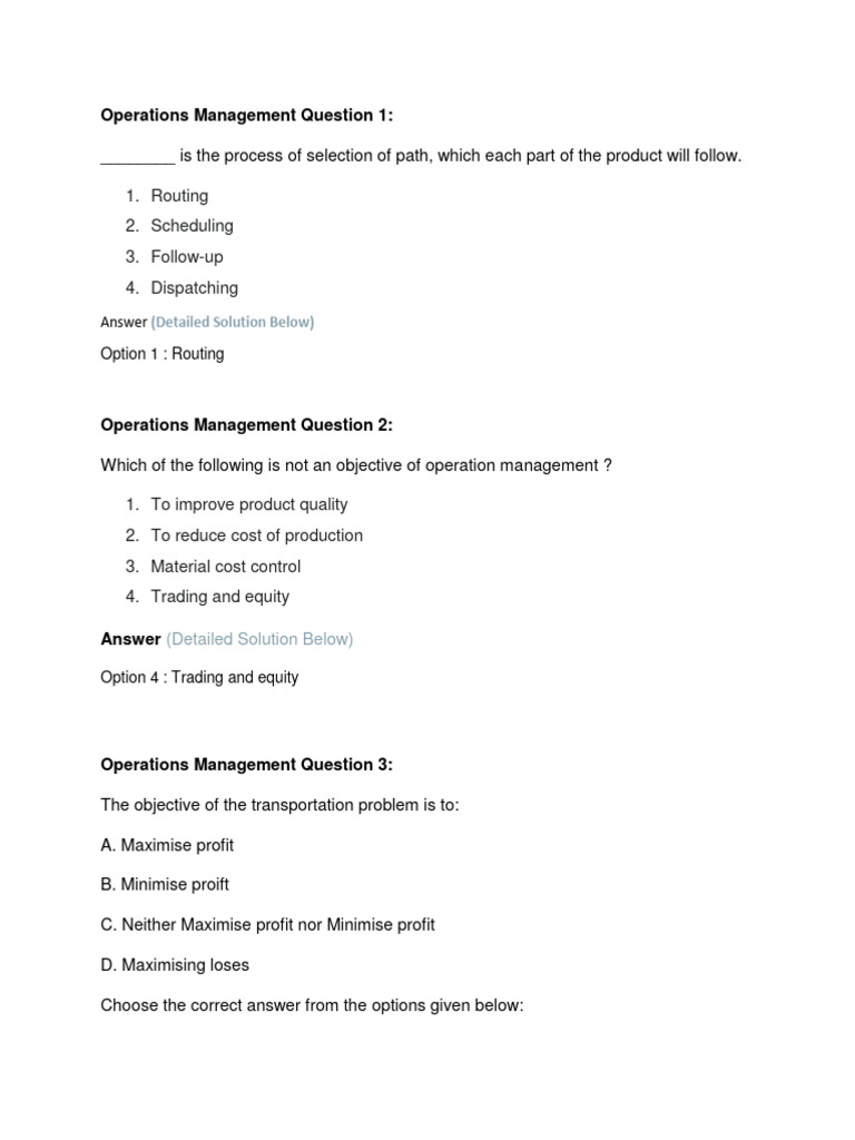 MCQs | PDF | Operations Management | Mathematical Optimization