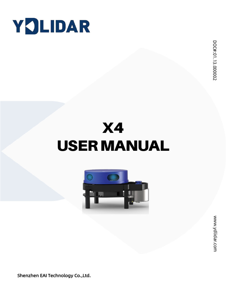 YDLIDAR X4 Lidar User Manual V1.3 (211230) | PDF | Usb | Device Driver