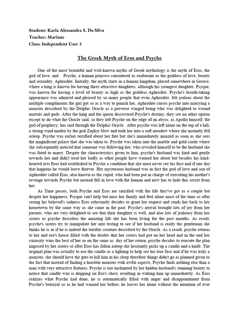 Eros and Psyche: A Myth of Love | PDF | Eros | Mythology