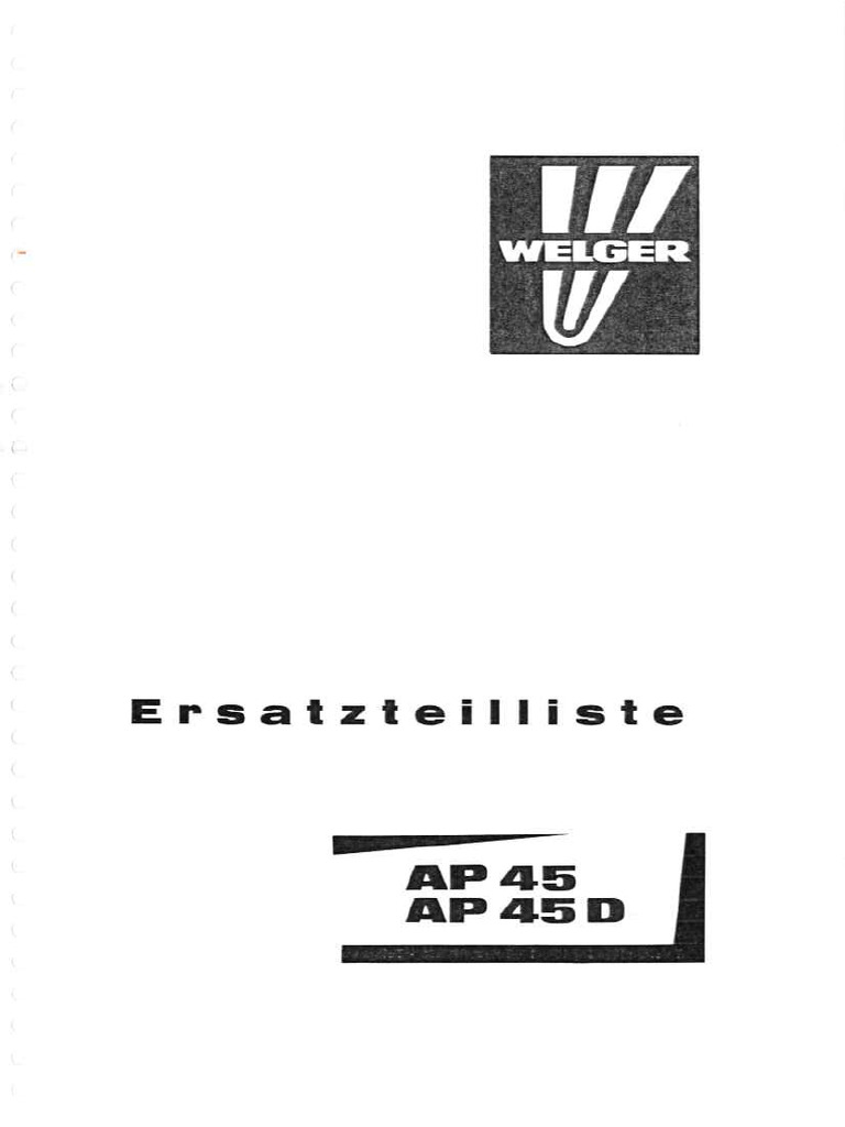 Welger AP 45 Parts Catalog | PDF