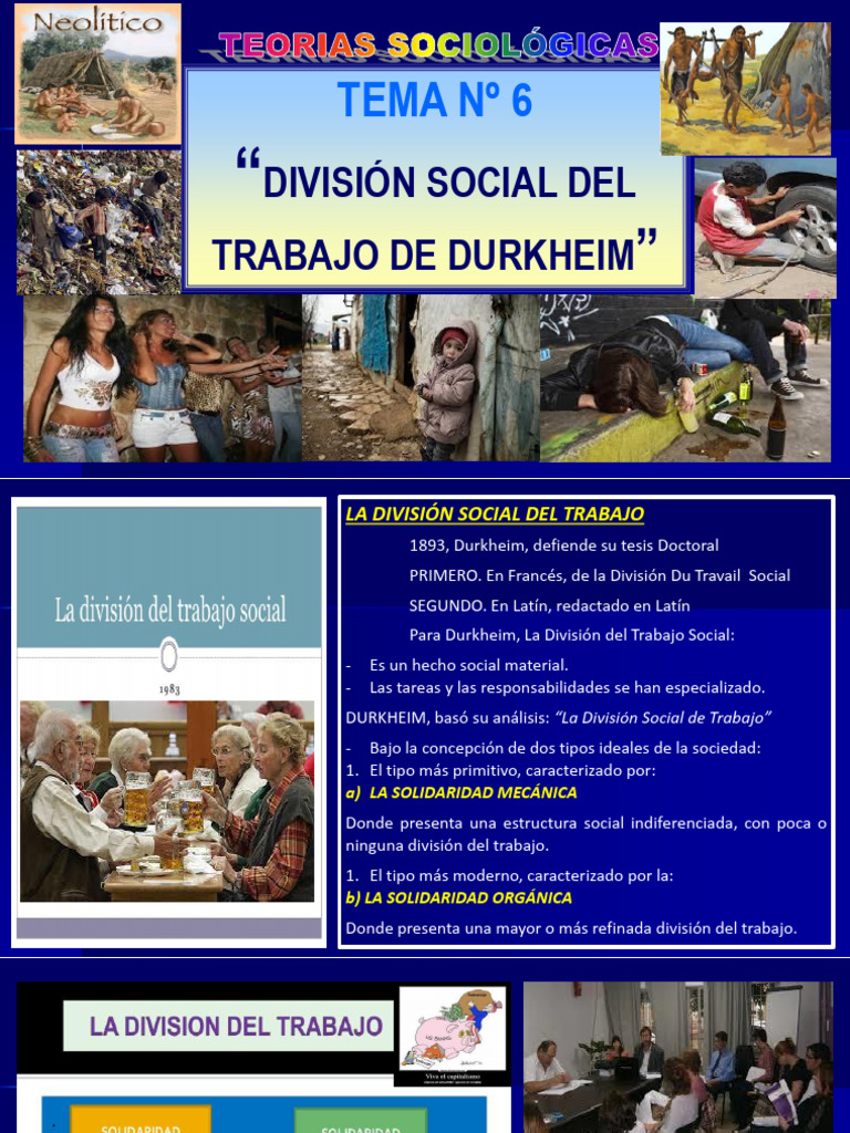 División Social del Trabajo según Durkheim | PDF | Emile Durkheim ...