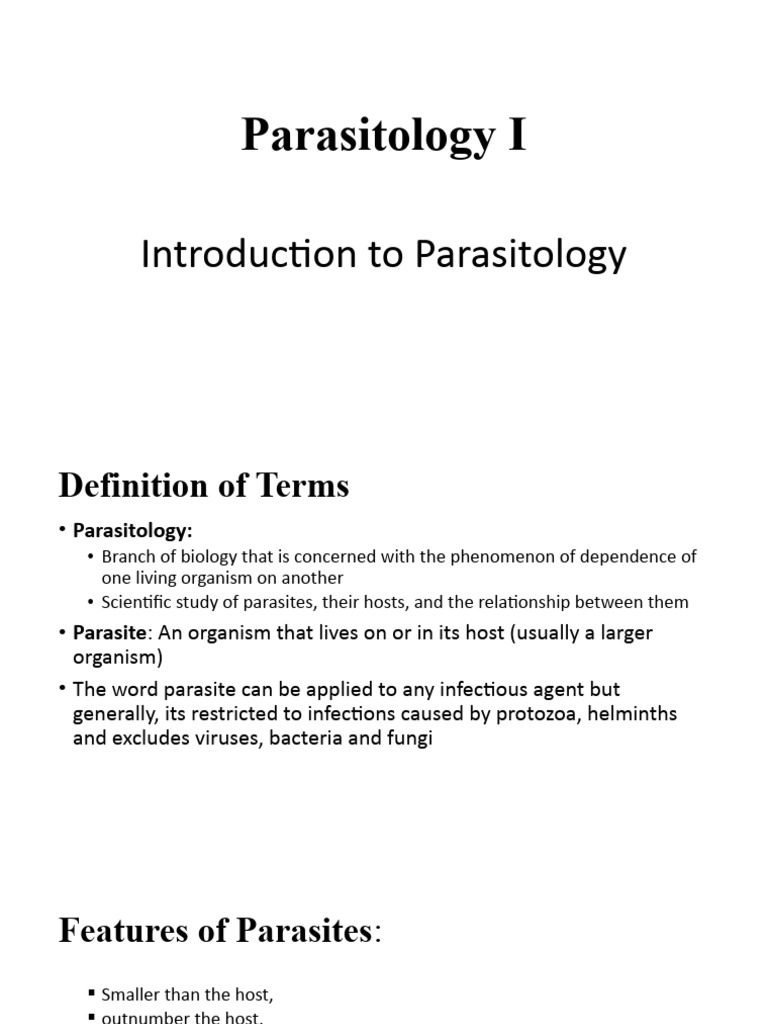 1 Introduction To Parasitology | PDF | Parasitism | Immune System