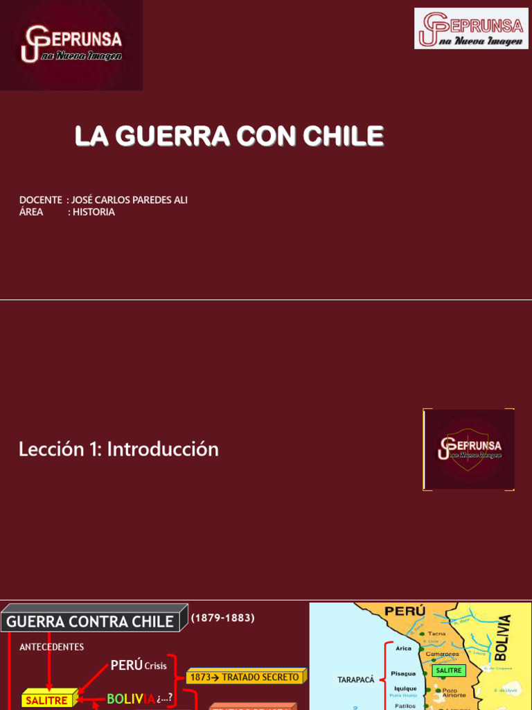Tema 10 La Guerra Con Chile | PDF | América del Sur | Perú