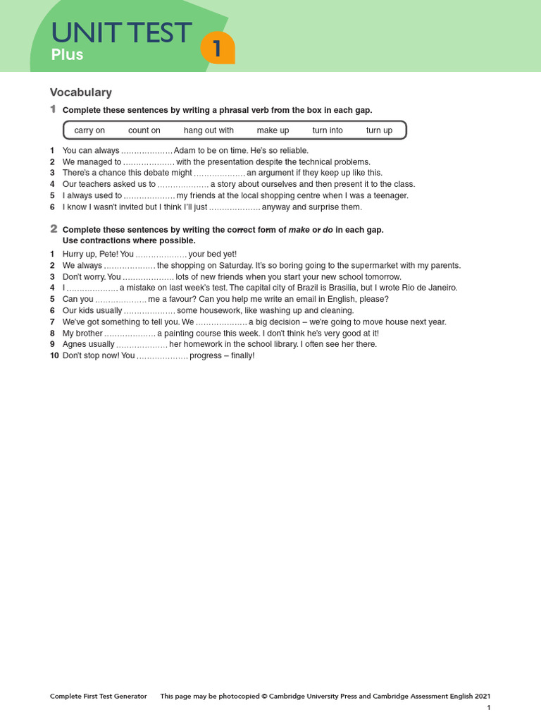 Complete First Unit Test Guide | PDF