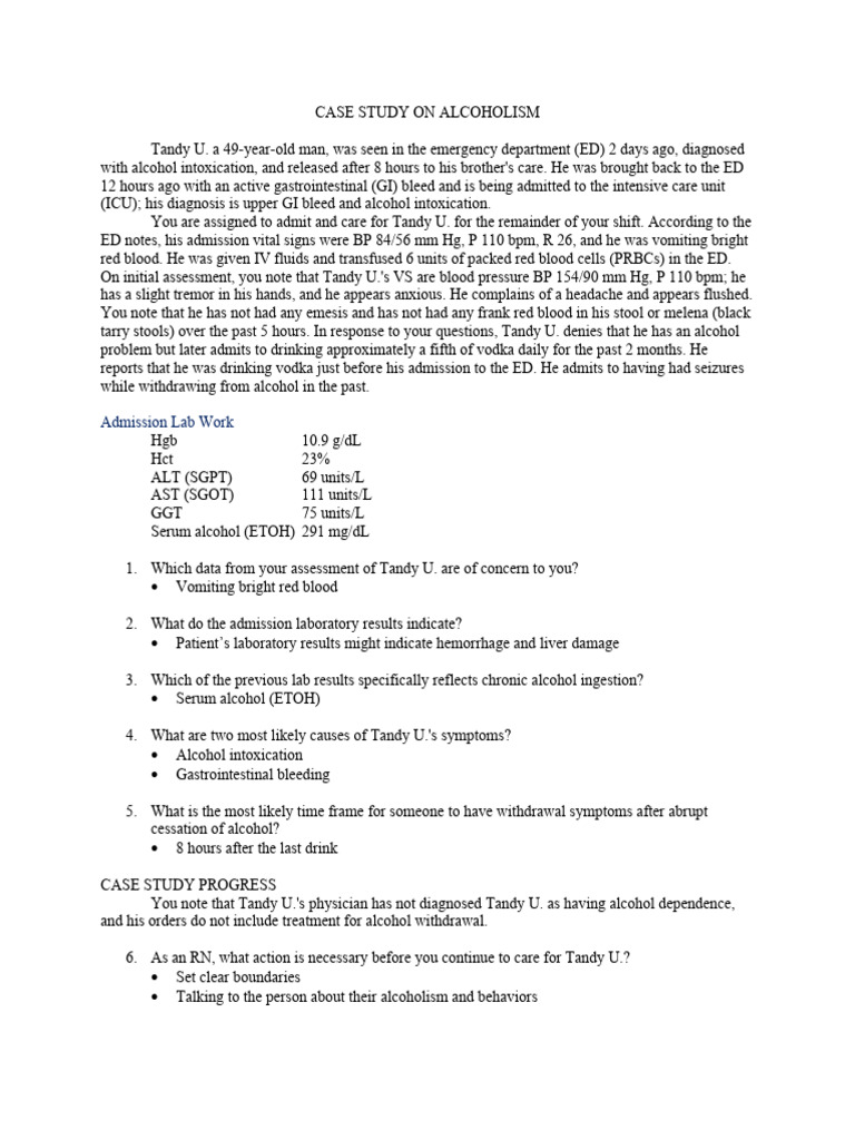 CASE-STUDY-ON-ALCOHOLISM - Tacalan - John - Vincent | PDF | Alcoholism ...