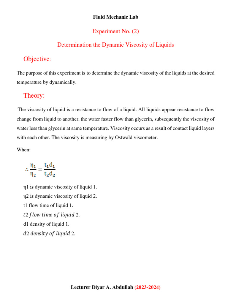 Exp2 Viscosity | PDF
