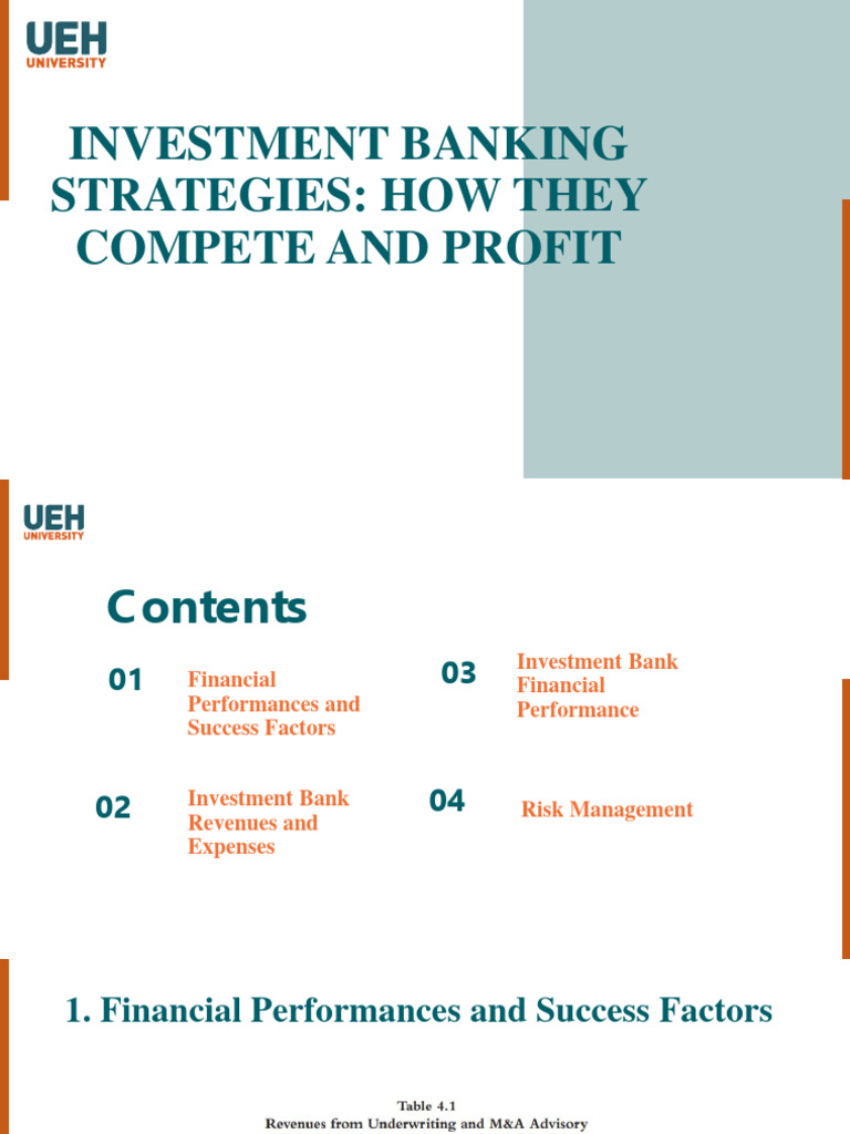 Chapter 2 Investment Banking Strategies Pdf Financial Risk