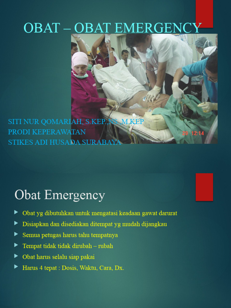 5944a-Pengenalan Obat-Obat Emergency (27 Maret 2024) | PDF