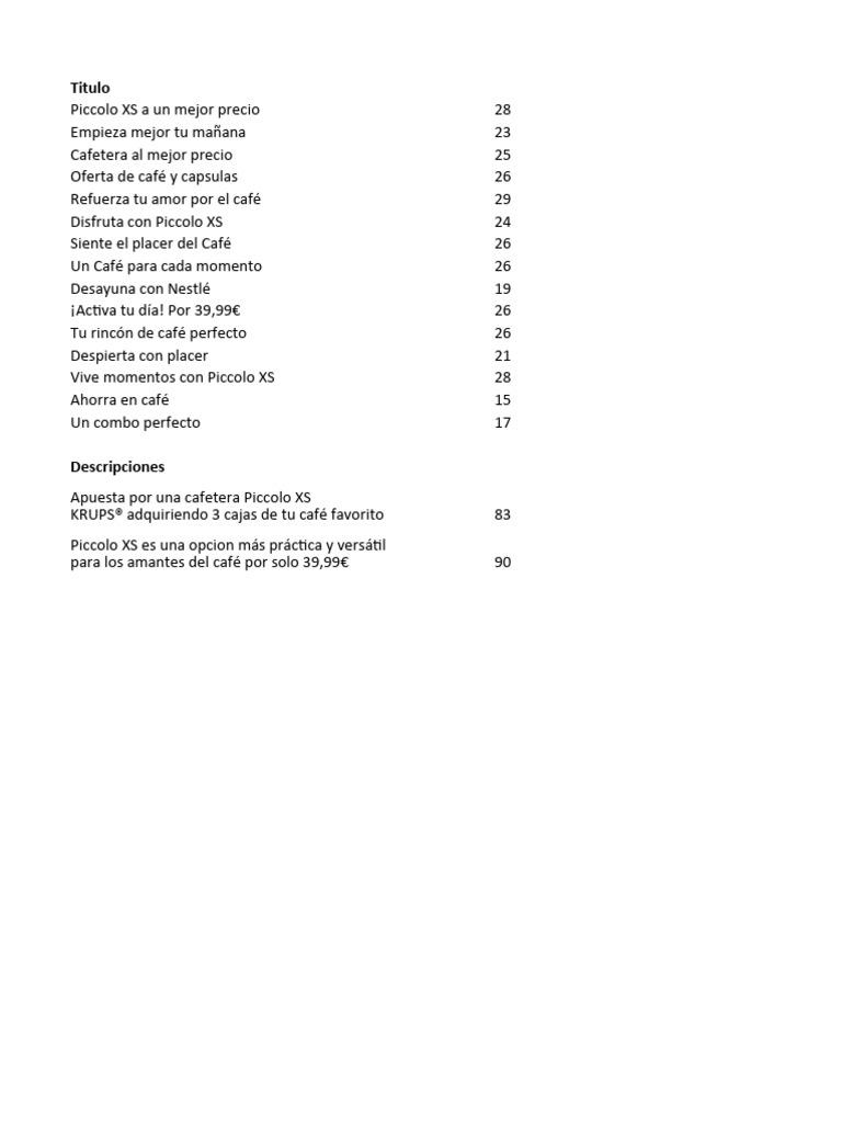 Titulos Google Ads | PDF