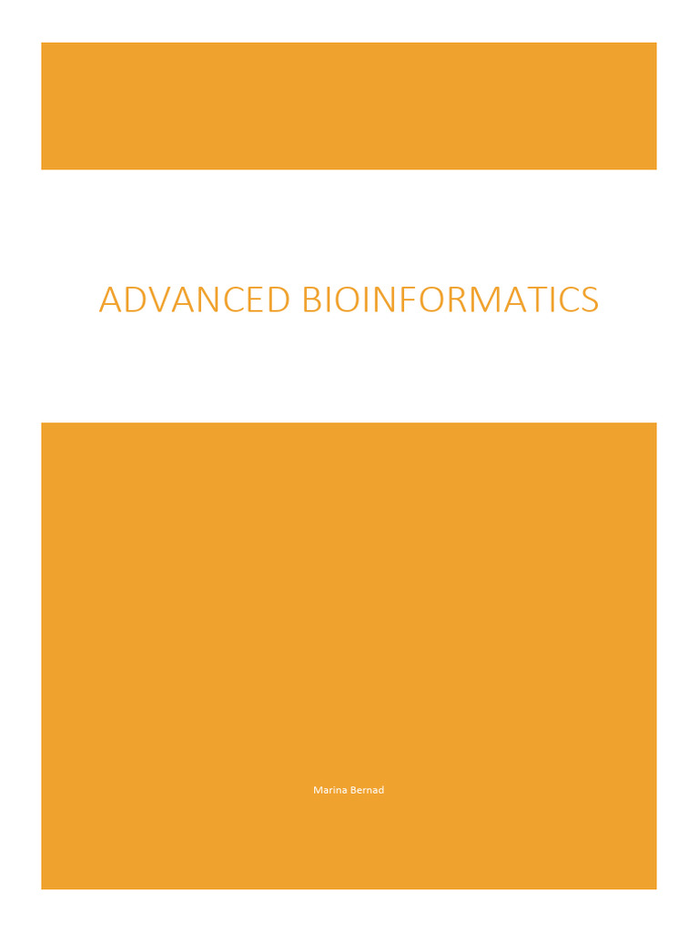Advanced Bioinformatics Marina | PDF | Secuencia ADN | Adn