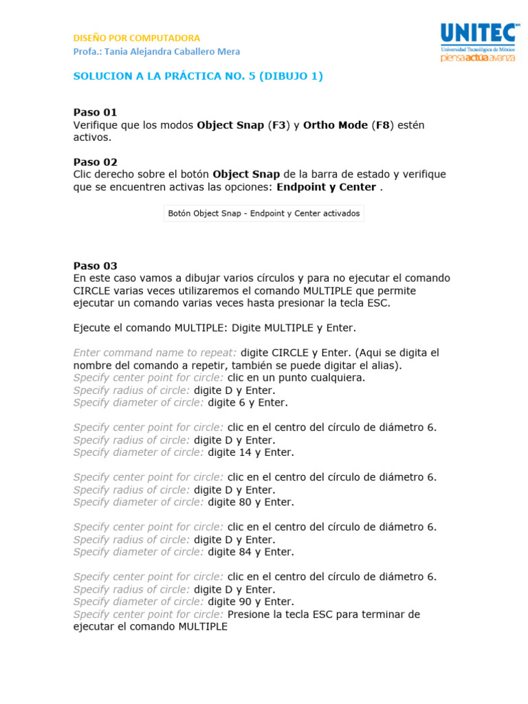 Práctica 5 Del Primer Bimestre SOLUCION EJ.1 y 2 | PDF
