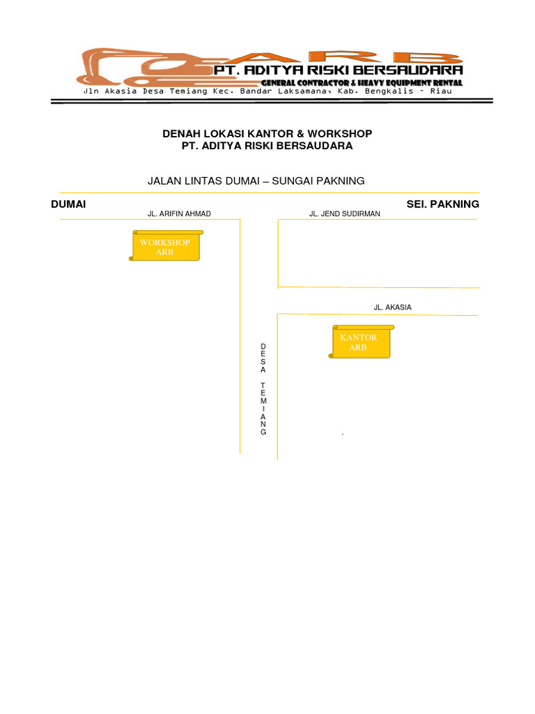 Denah Lokasi Kantor Dan Workshop | PDF