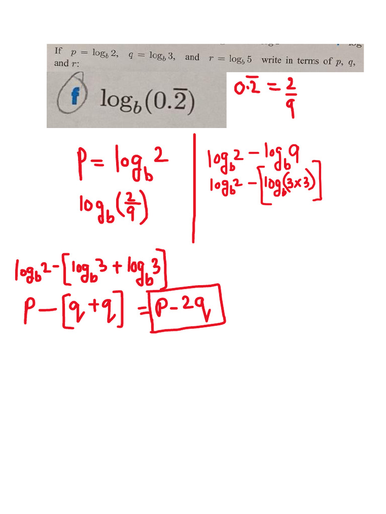 Log Question Solution | PDF