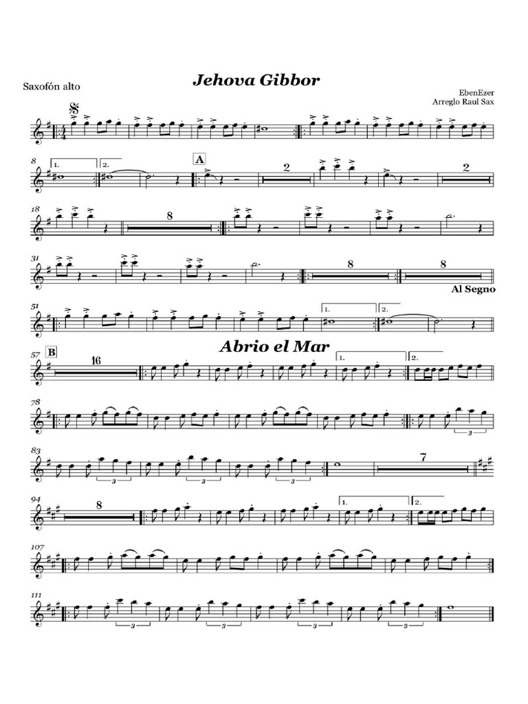 Jehova Gibbor Saxo | PDF