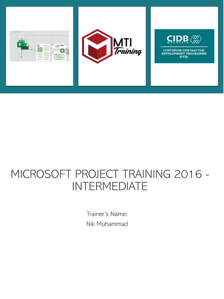 2 - Microsoft Project Essential Workshop - Handout (MTI) | PDF ...
