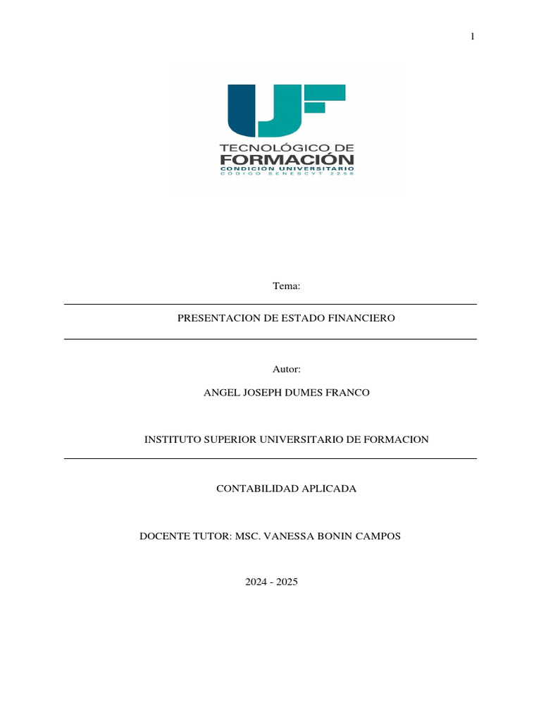 Angel J Dumes Franco | PDF | Estado financiero | Estado de resultados