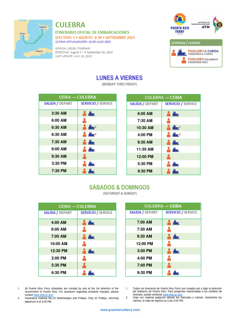Culebra: Lunes A Viernes | PDF