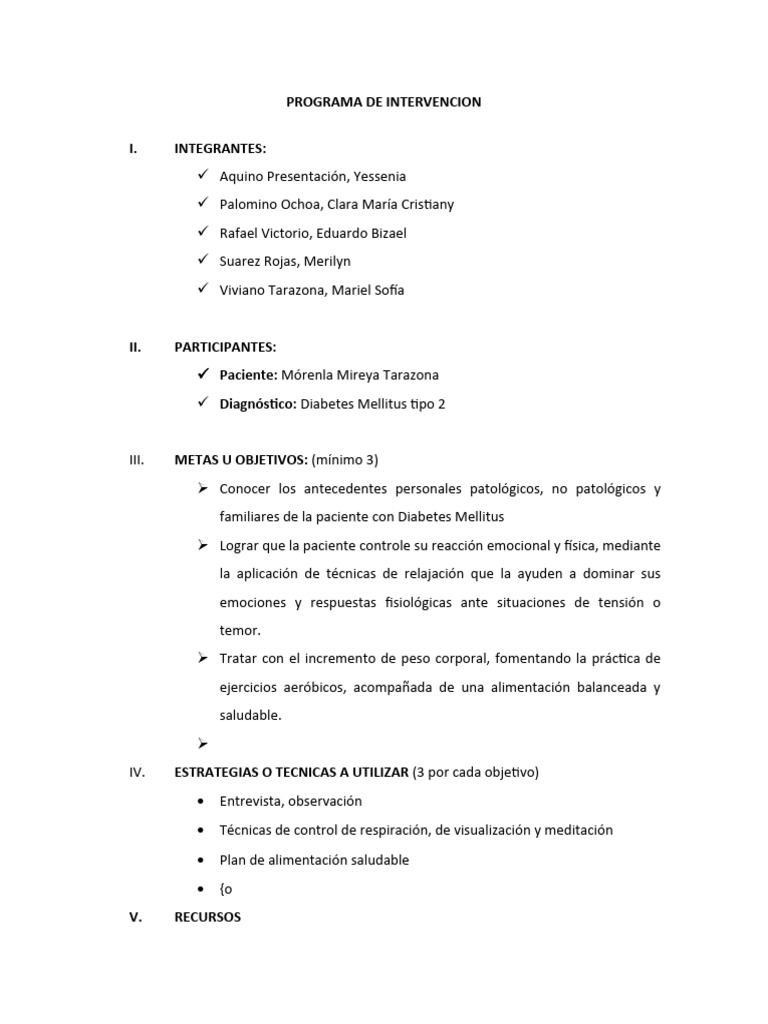 Programa de Intervencion | PDF | Las emociones | Ansiedad
