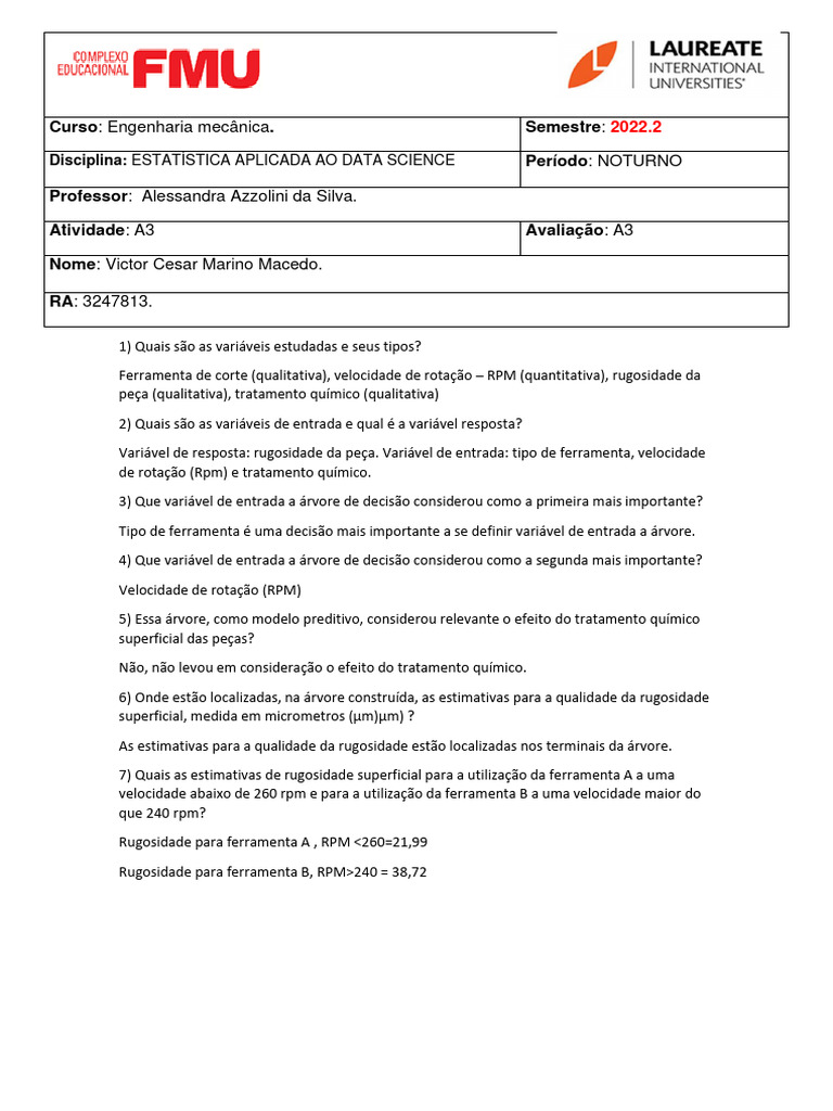 A3 Estatistica Data Science | PDF