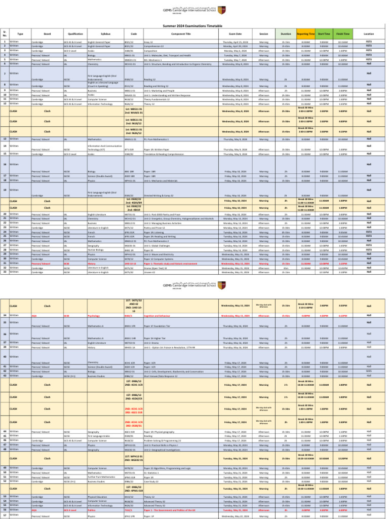 Summer 2024 Examinations Timetable - Written | PDF | Student Assessment ... Summer 2024 Examinations Timetable - Written | PDF | Student Assessment ...