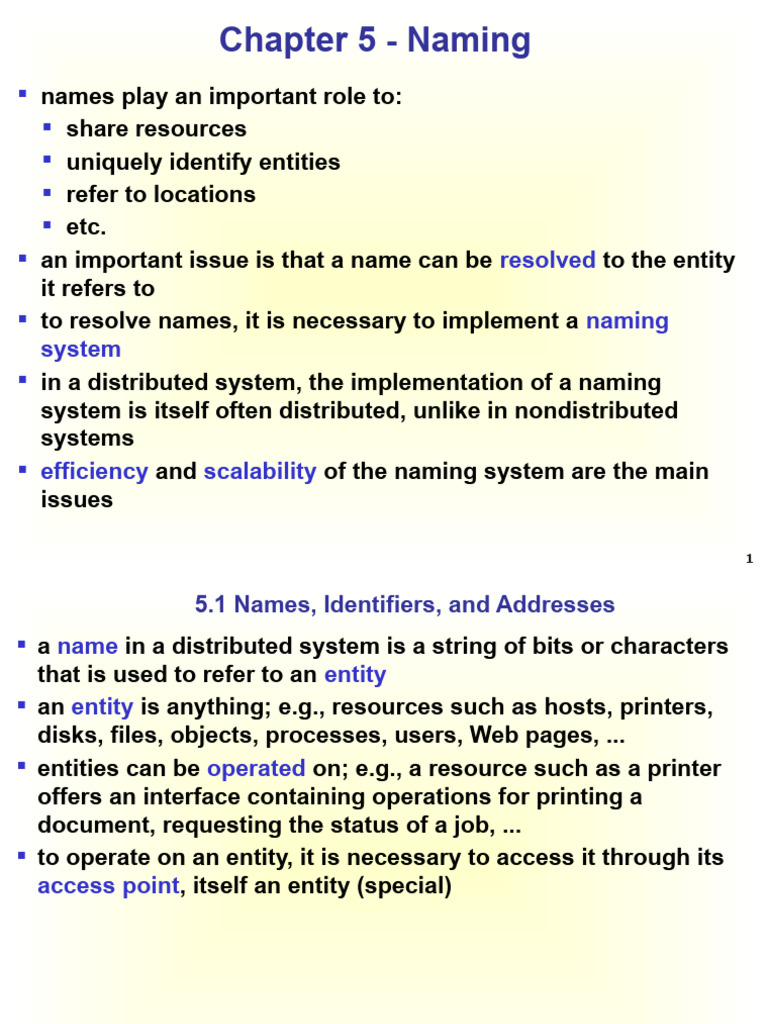 Chapter 5-Naming | Download Free PDF | Domain Name System | Domain Name