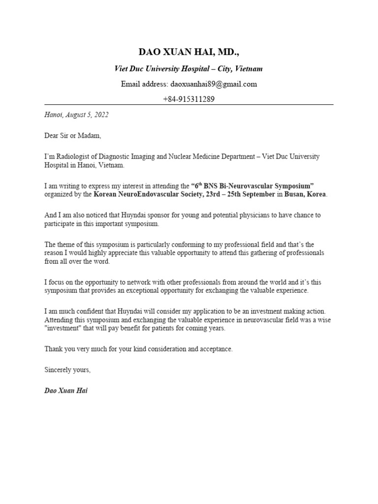 Radiologist's Symposium Request | PDF | Self-Improvement | Wellness