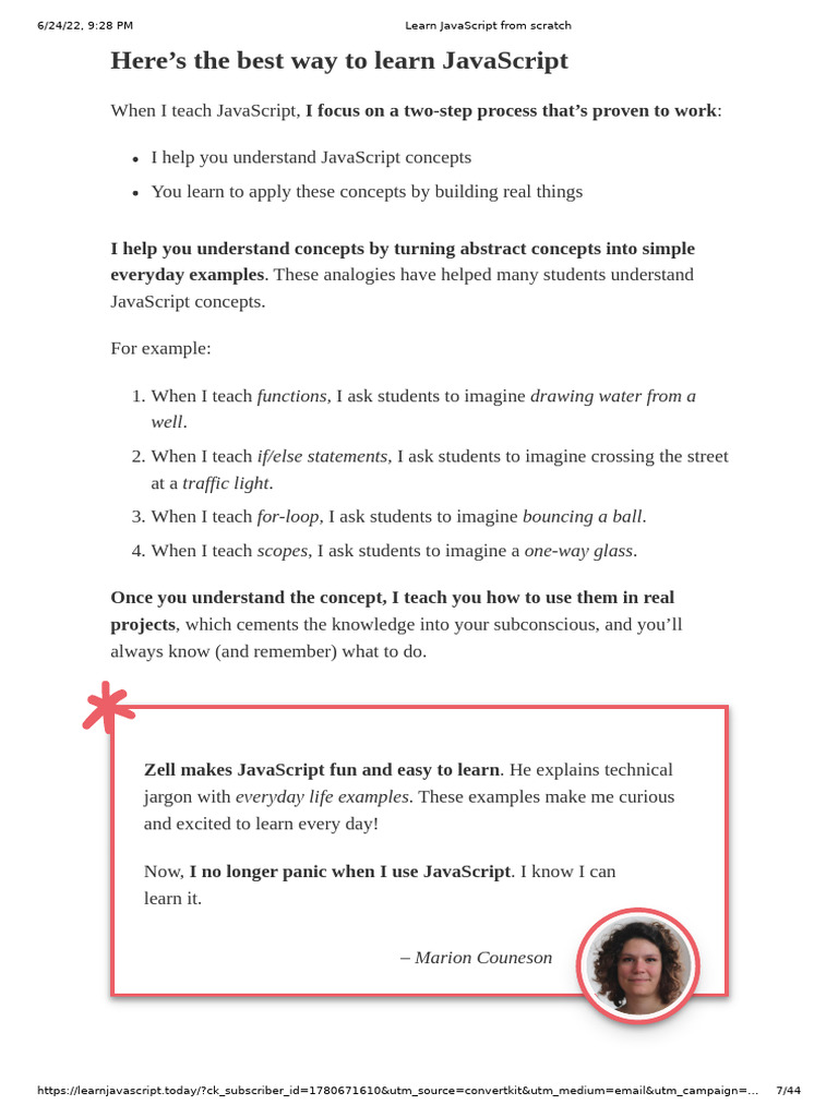 Learn Javascript From Scratch Pdf Object Oriented Programming Java Script