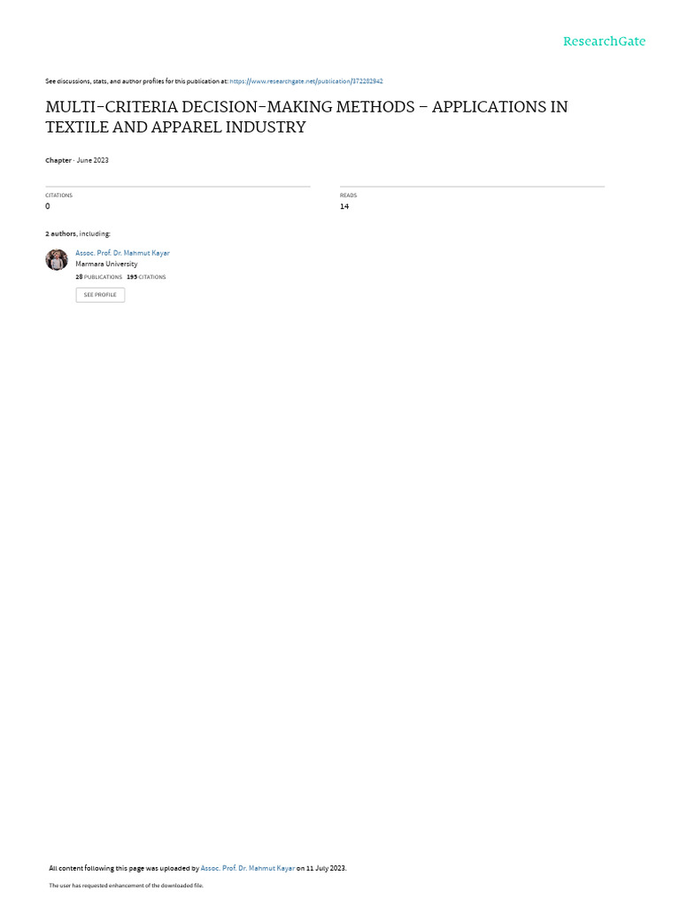 Chapter 1 | PDF | Decision Making | Decision Theory