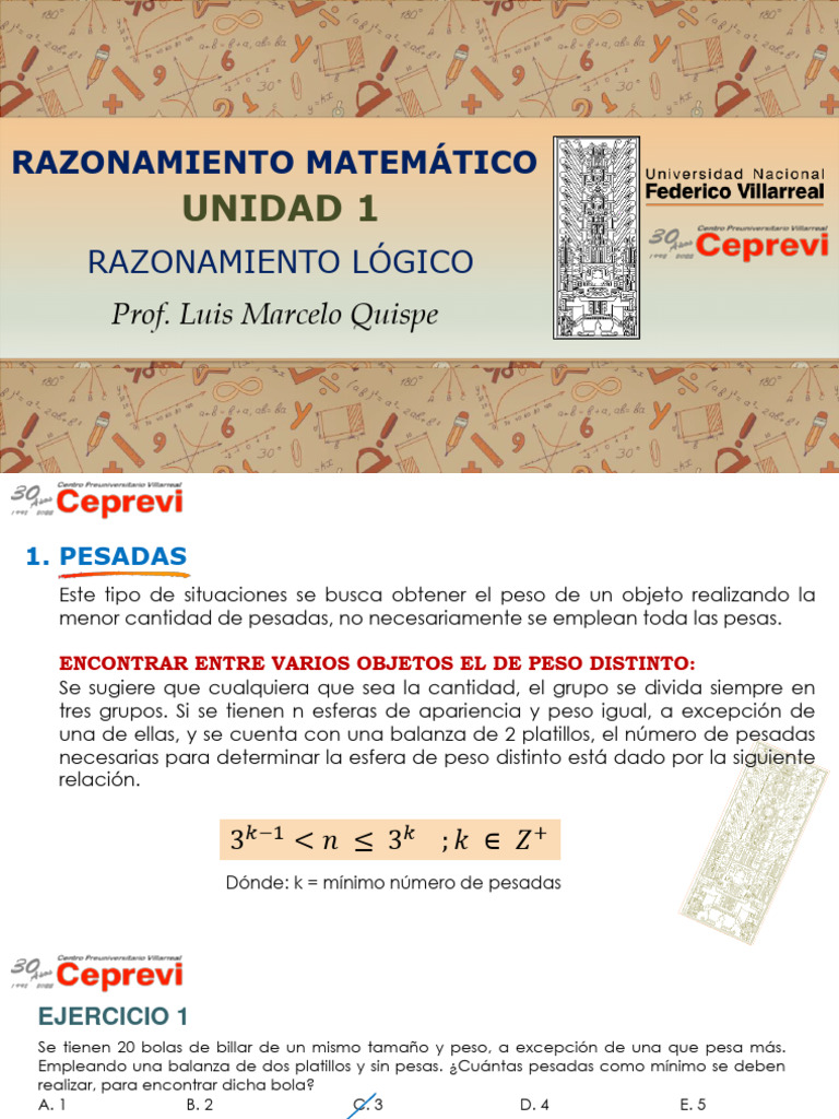 Rm. Unidad 1 - Ceprevi Virtual - Razonamiento Lógico 1 | PDF