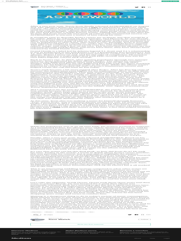 Travis Scott's ASTROWORLD Success | PDF | Hip Hop | Music Industry