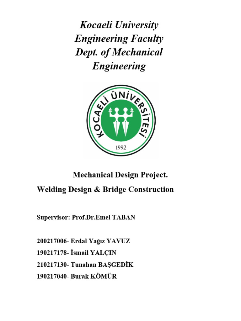 Mec Design Project Final | PDF | Welding | Construction