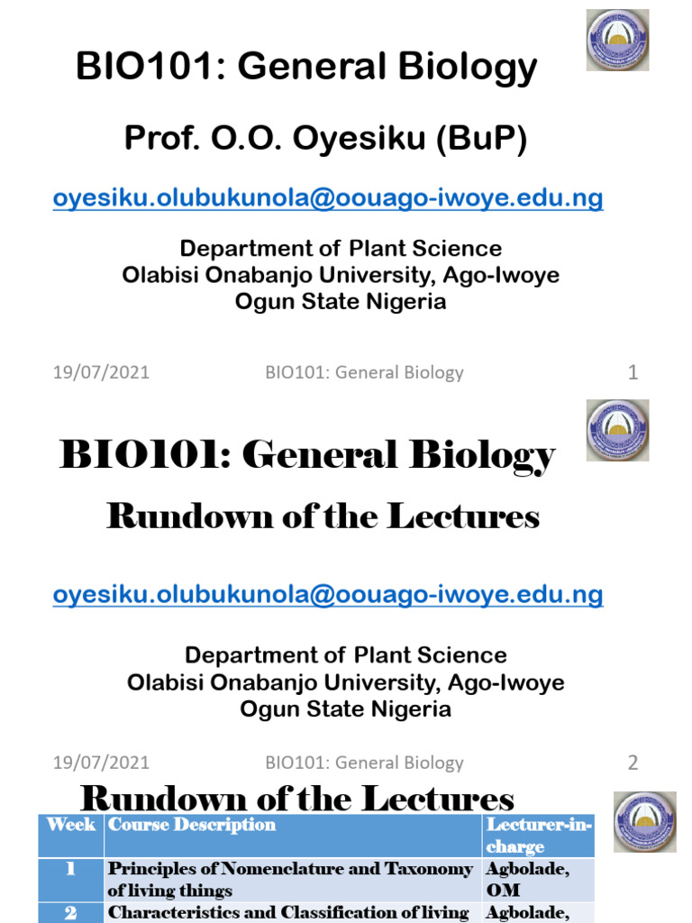 Bio101-General Biology-I 2021 | PDF | Nitrate | Systems Ecology