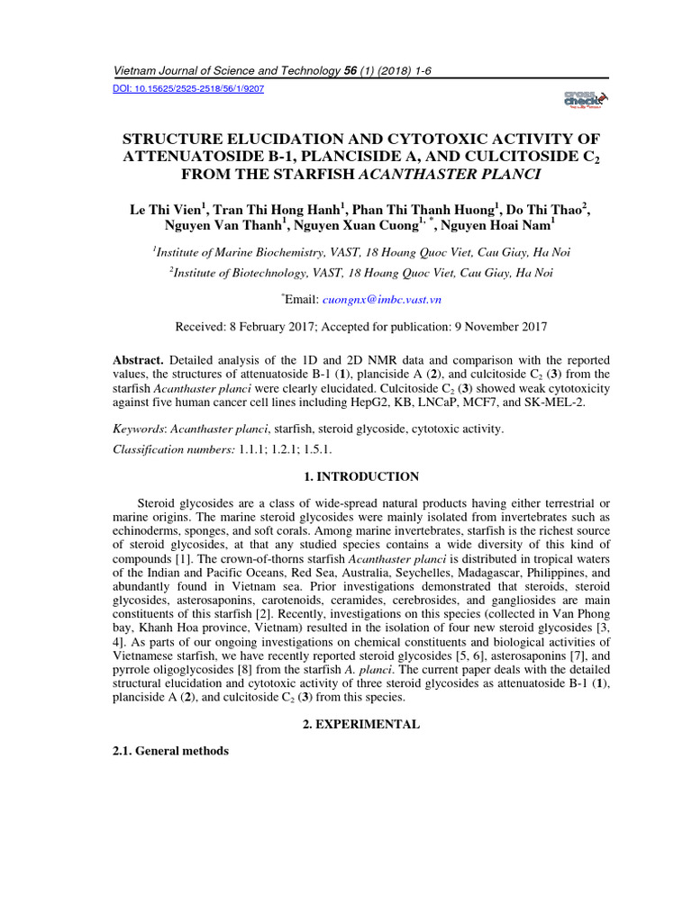 Structure Elucidation and Cytotoxic Activity of at | PDF | Carbon 13 ...