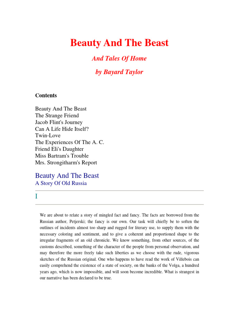 Beauty and The Beast | PDF