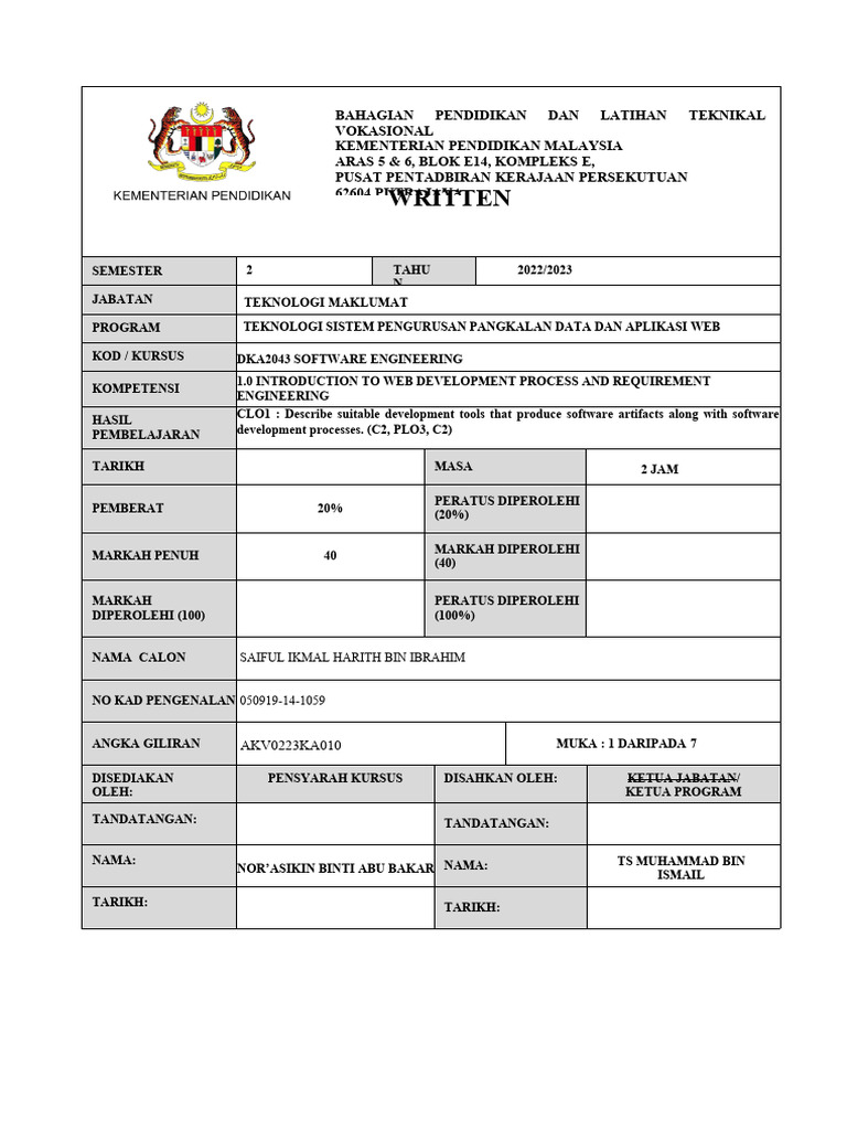 PB1 TEST 2043 Sepop | PDF
