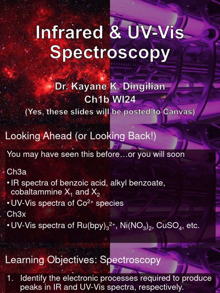 Spectroscopy for Chemistry Students | PDF | Infrared Spectroscopy ...