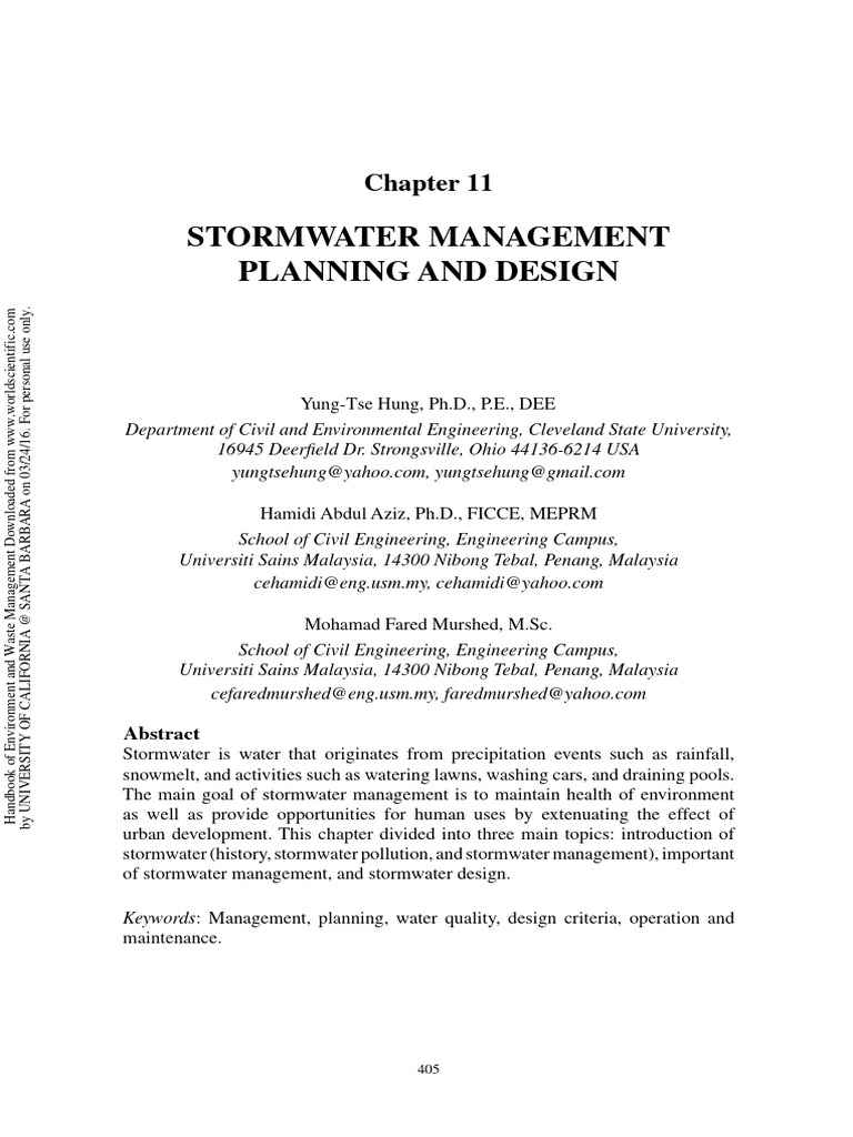 Stormwater Management Planning Guide | PDF | Stormwater | Surface Runoff
