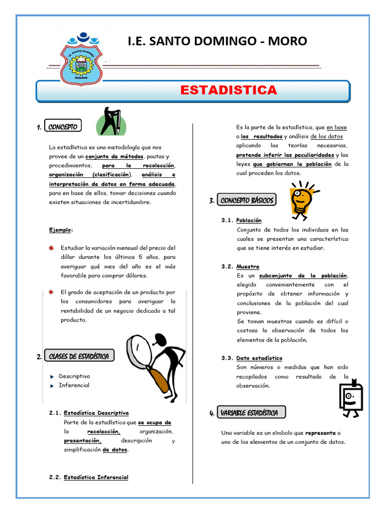 Guía Sobre Conceptos Básicos En Estadística Para 1 De Secundaria 2022