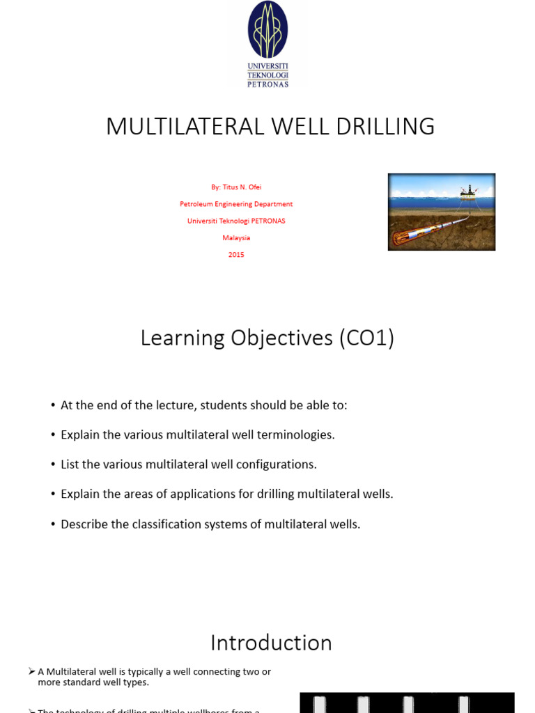 Multilateral Well Drilling Overview | PDF | Casing (Borehole)