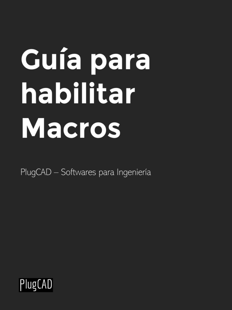 Habilitar Macros en PlugCAD Excel | PDF | Informática | Tecnología