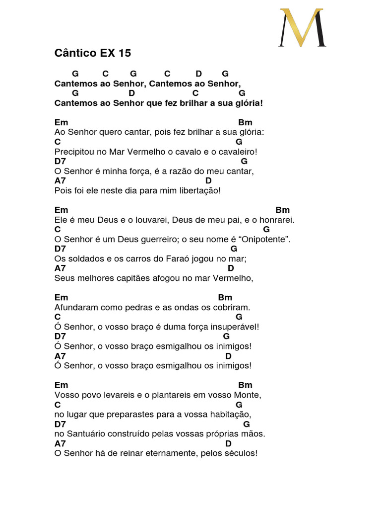 05 - Salmo Ex 15 - 3° Leitura | PDF