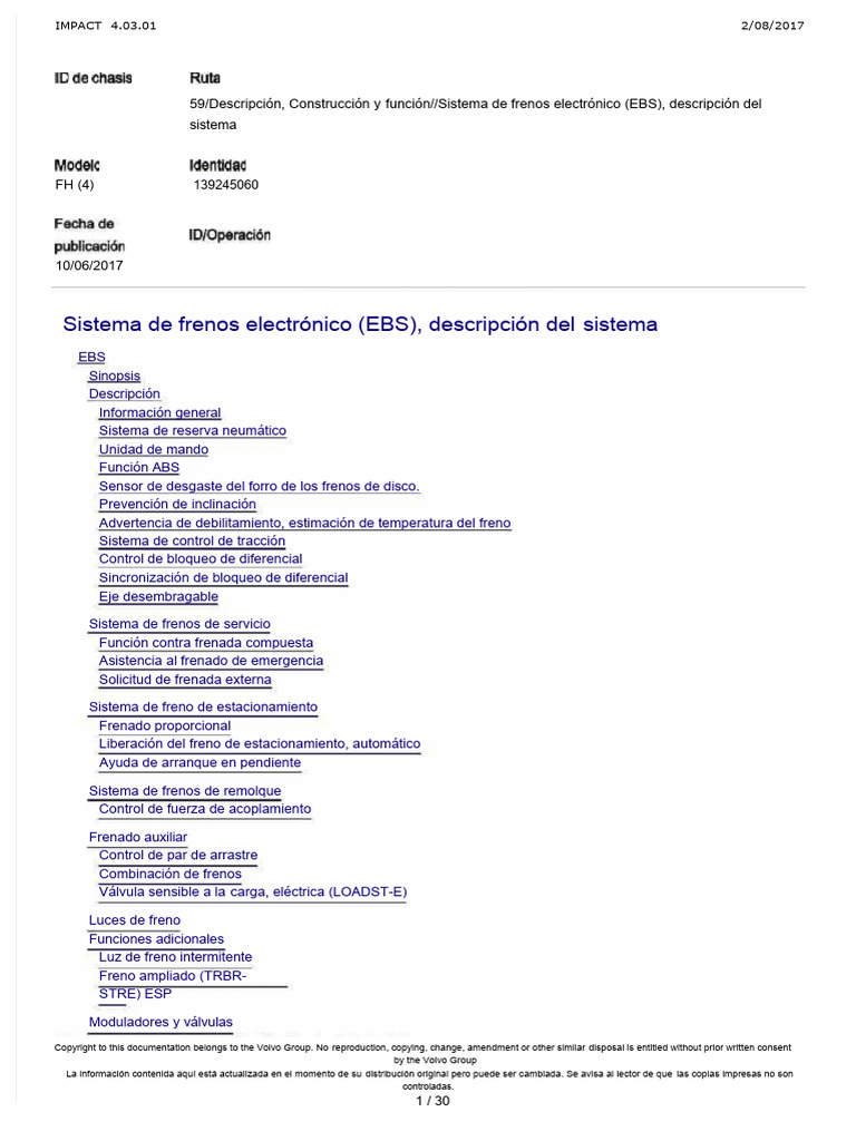PDF Sistema Frenos Ebs | PDF | Sistema de freno antibloqueo | Eje