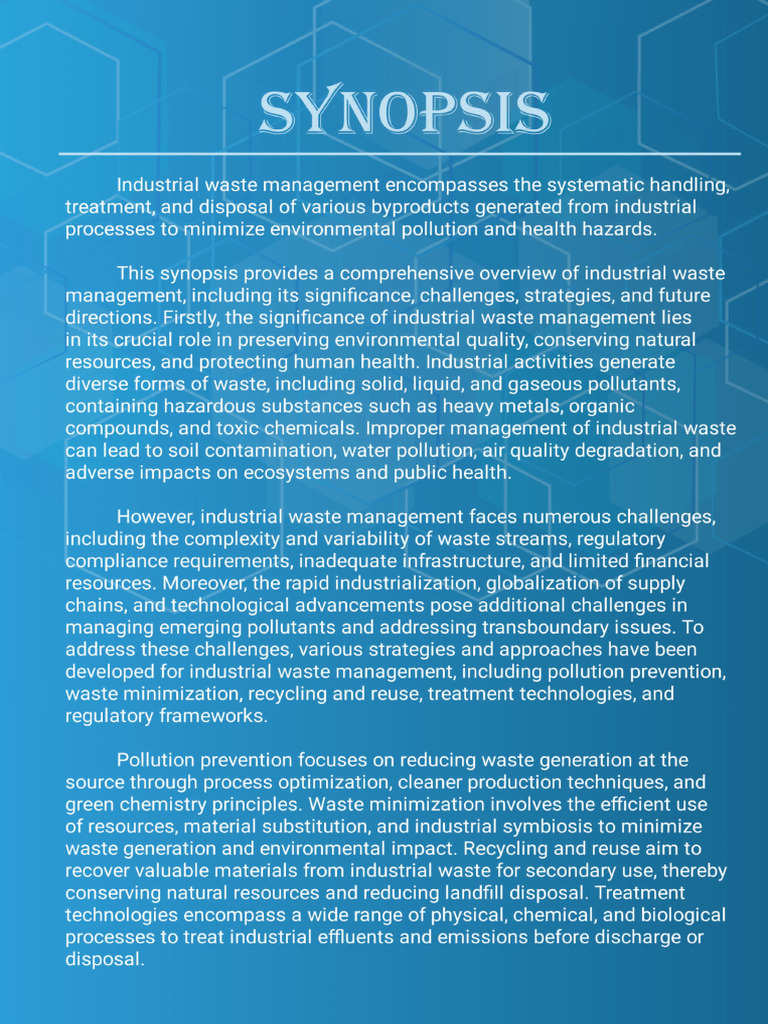Industrial Waste Management Overview | PDF | Waste Management | Waste