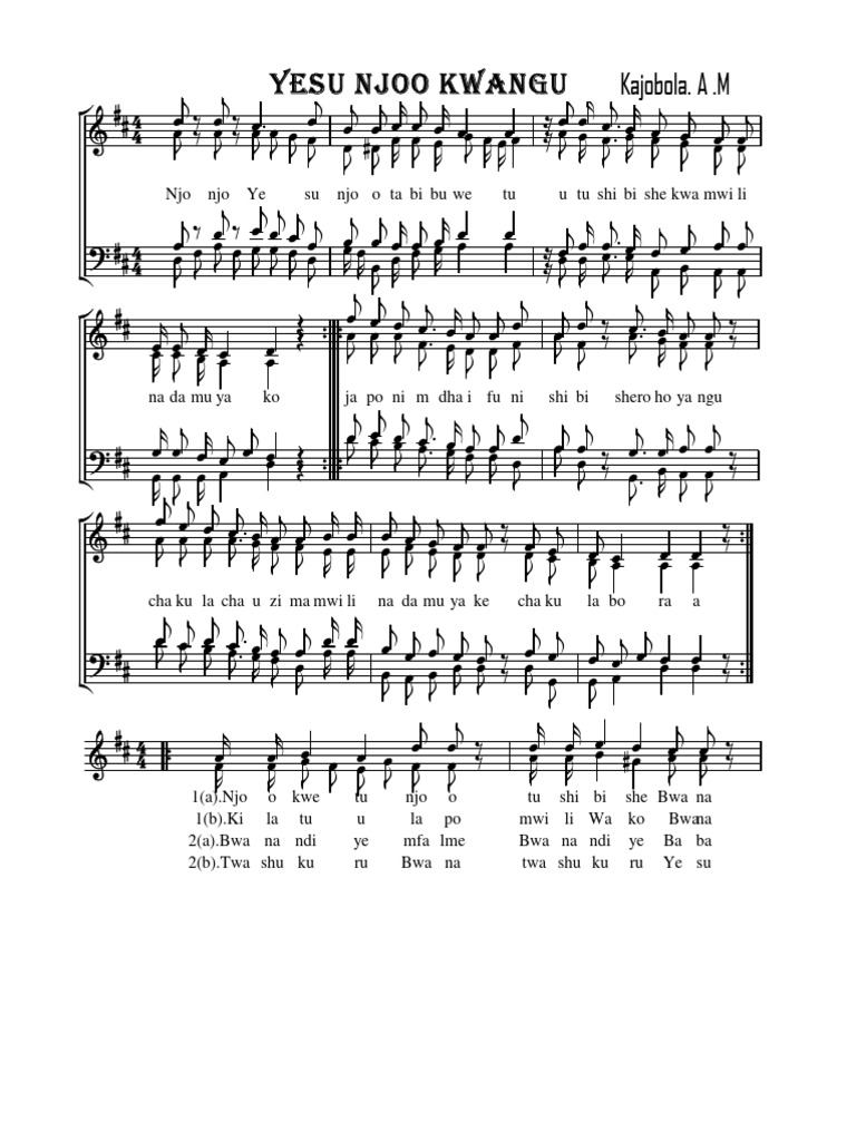 Yesu Njoo Kwangu | PDF