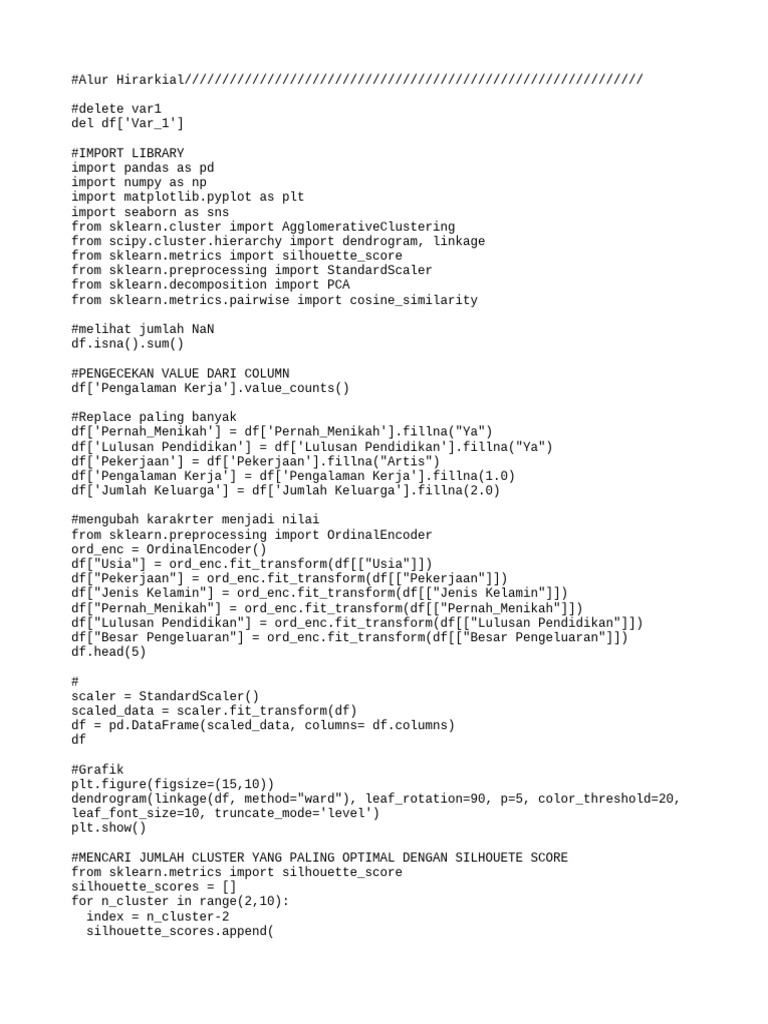 Agglomerative Clustering Analysis Guide | PDF | Cluster Analysis | Data ...
