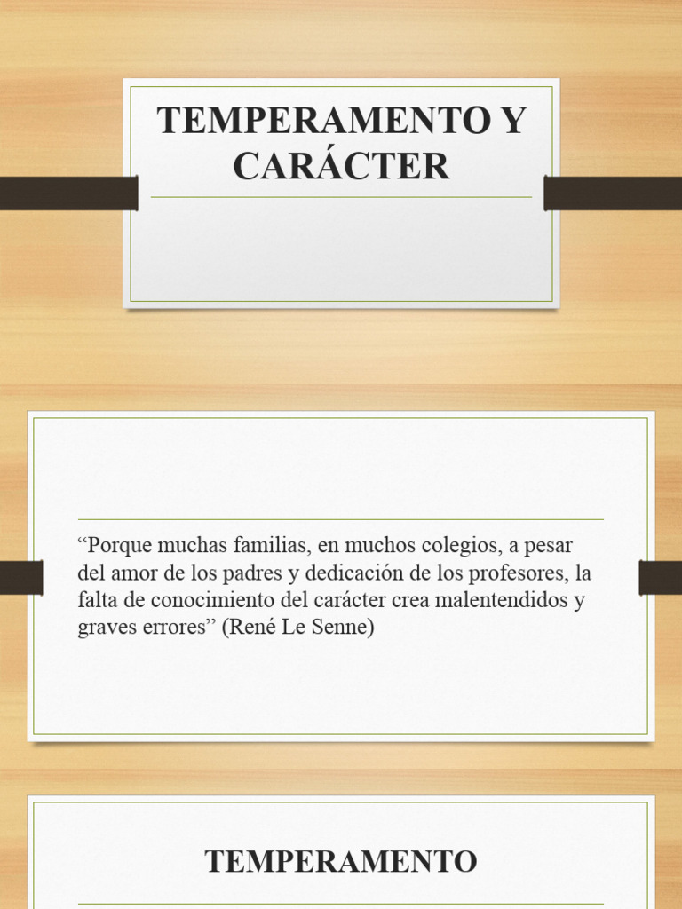 Clase 6. Temperamento y Caracter | PDF | Temperamento | Las emociones